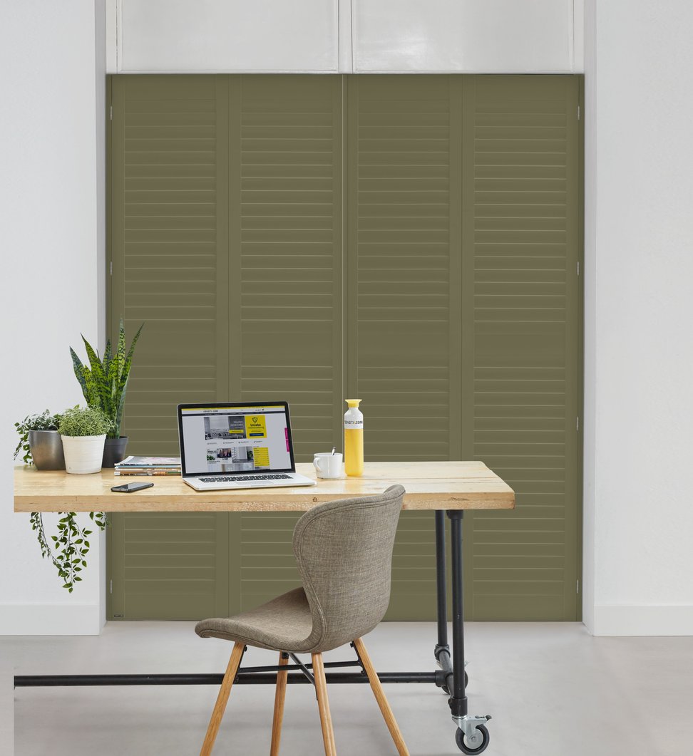 Shutters Normandy Wood Op Maat - Turtle Green NW608 - Veneta.com
